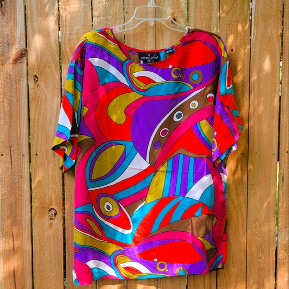 Carole Little | Tops | Vintage Carol Little Silk Blouse | Poshmark